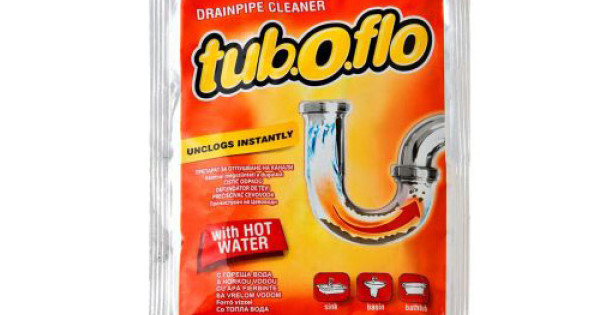 Препарат за отпушване на канали - Tuboflo - топла вода - 130гр.